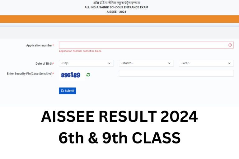 AISSEE Result 2024 (Out), Sainik School Cut Off Marks 6th & 9th @ exams.nta.ac.in